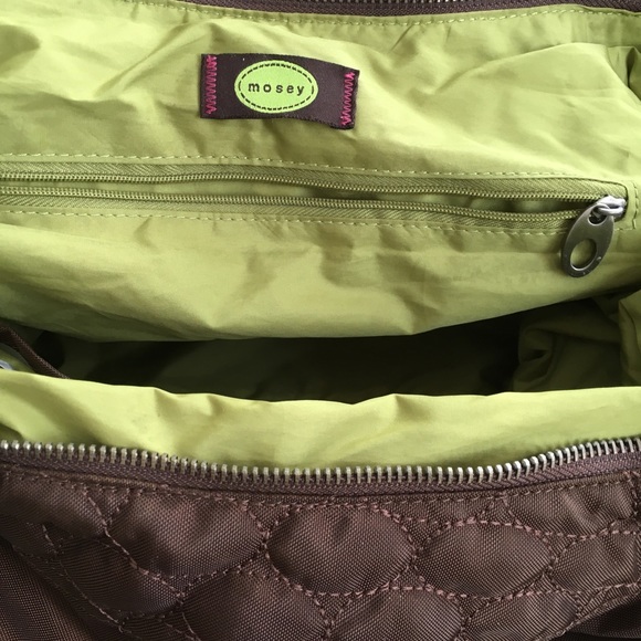 Mosey | Bags | Unique Mosey Brown Nylon Bag Folds Into Itself | Poshmark